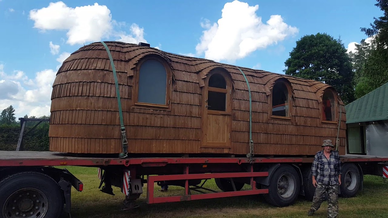 Iglu Hut Milzkalne - installing glamping house in Milzkalne - YouTube