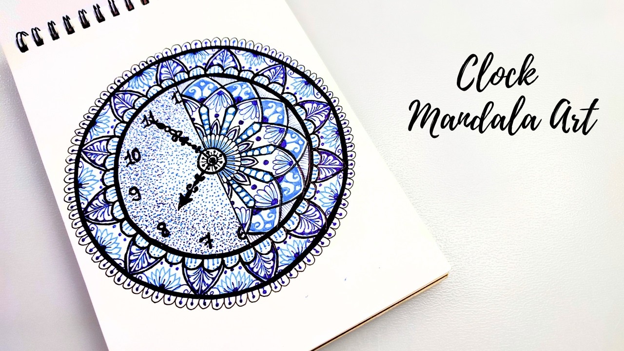 Clock Mandala Art for beginners | Easy Mandala Art for beginners # ...