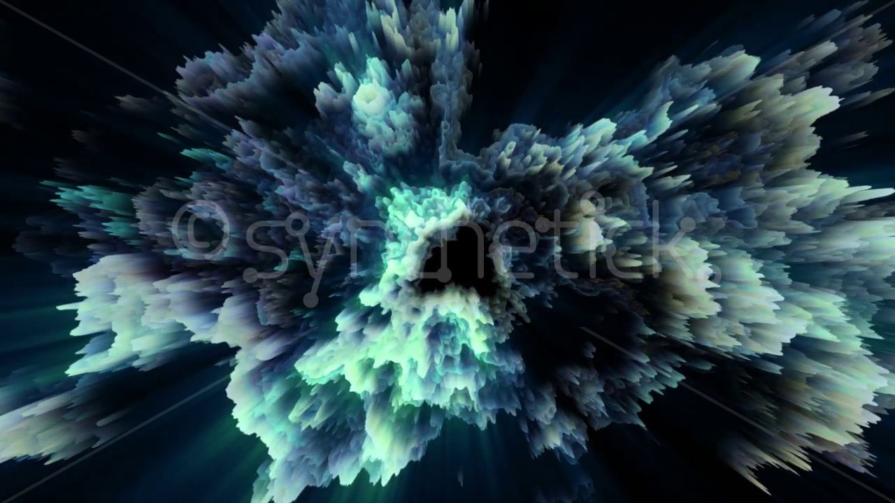 Stock Video. Abstract 3D loop of fractal turbulence. Pixel sorting ...