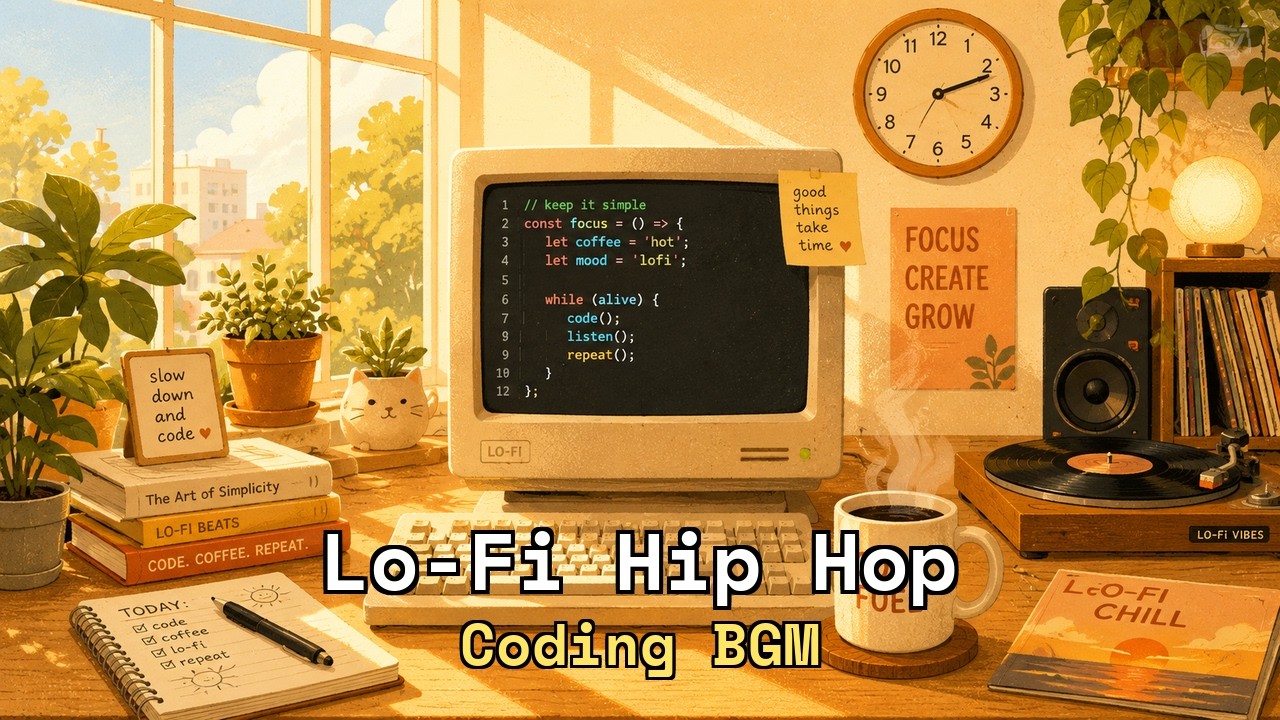 Lo-Fi Hip Hop Coding BGM ☕ | Chill Beats to Focus & Study | - YouTube