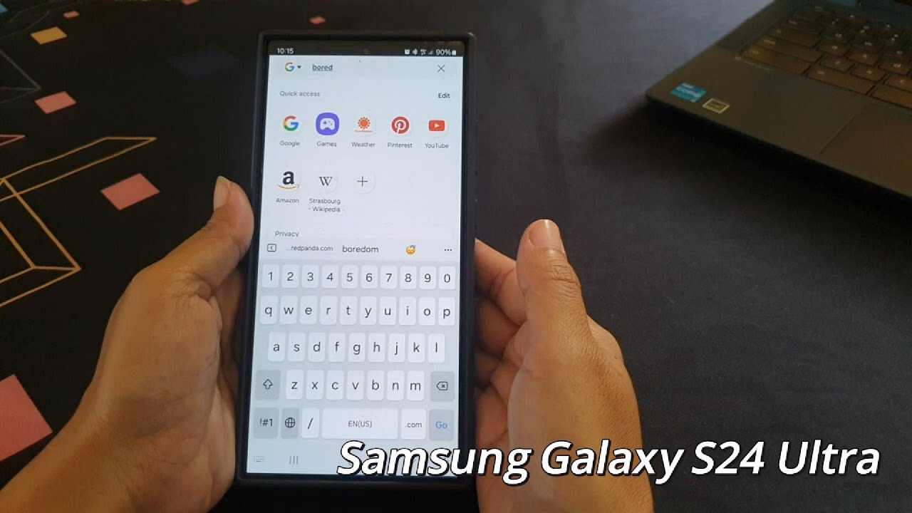 How to hide suggestions while typing in the Internet app's address bar on Samsung Galaxy S24 ...