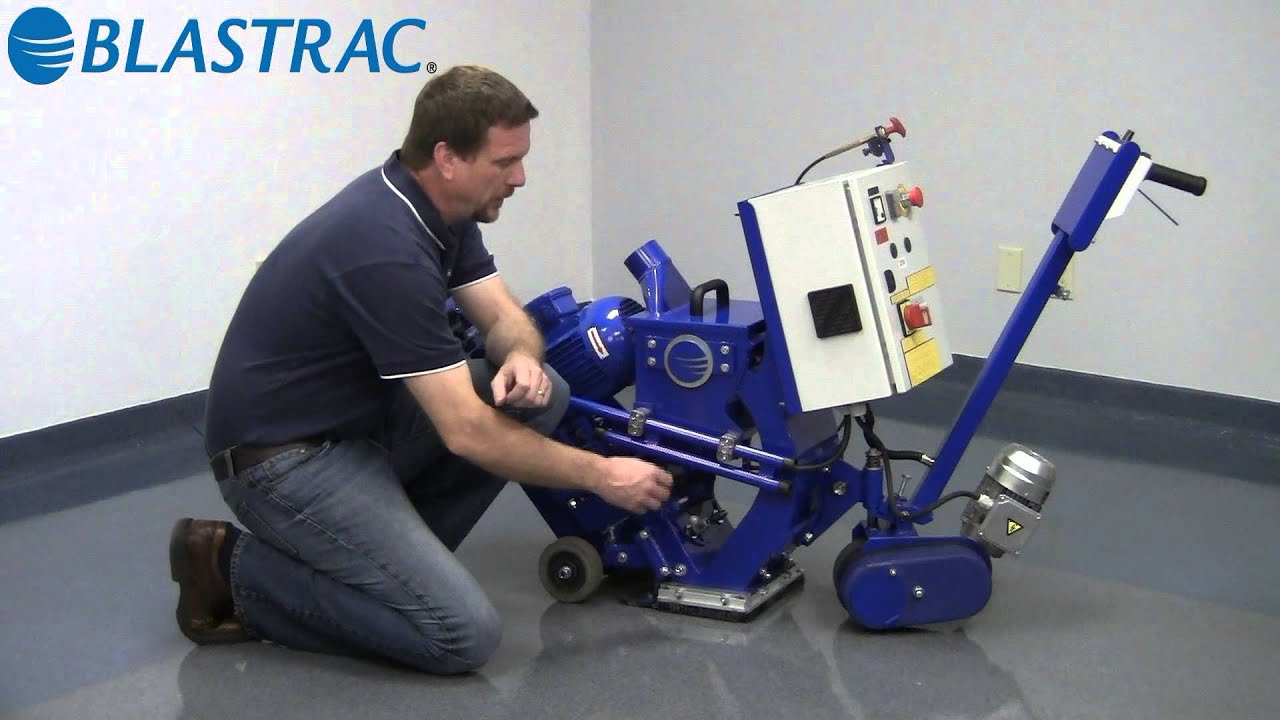 Blastrac 1-8DPS30 8" Shotblaster 220V Single Phase - Aramsco - YouTube
