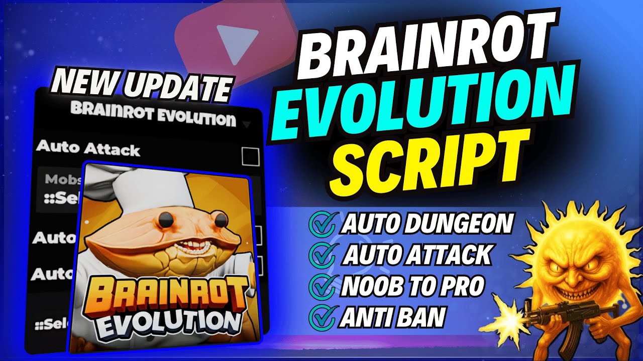🧠 NEW Brainrot Evolution Script *NO KEY* | Auto Dungeon, Anti Ban, Noob To Pro & More | 2025 ...