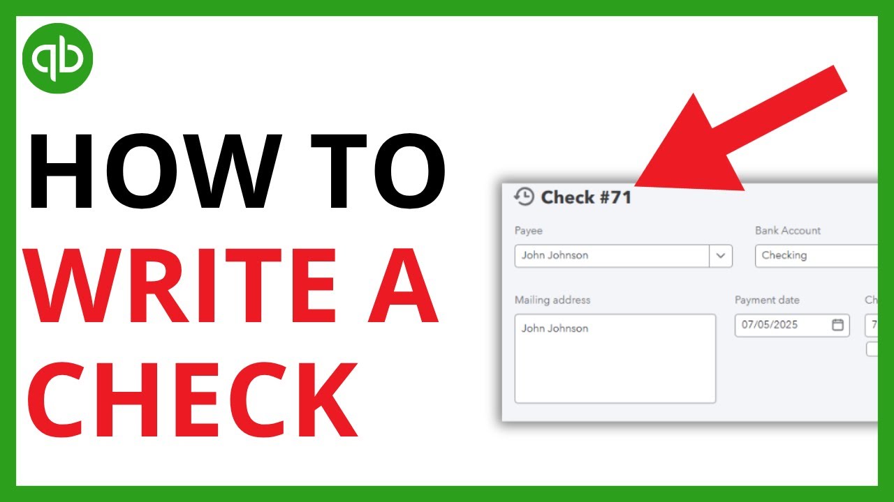 How to Write a Check in QuickBooks Online [QUICK GUIDE] - YouTube