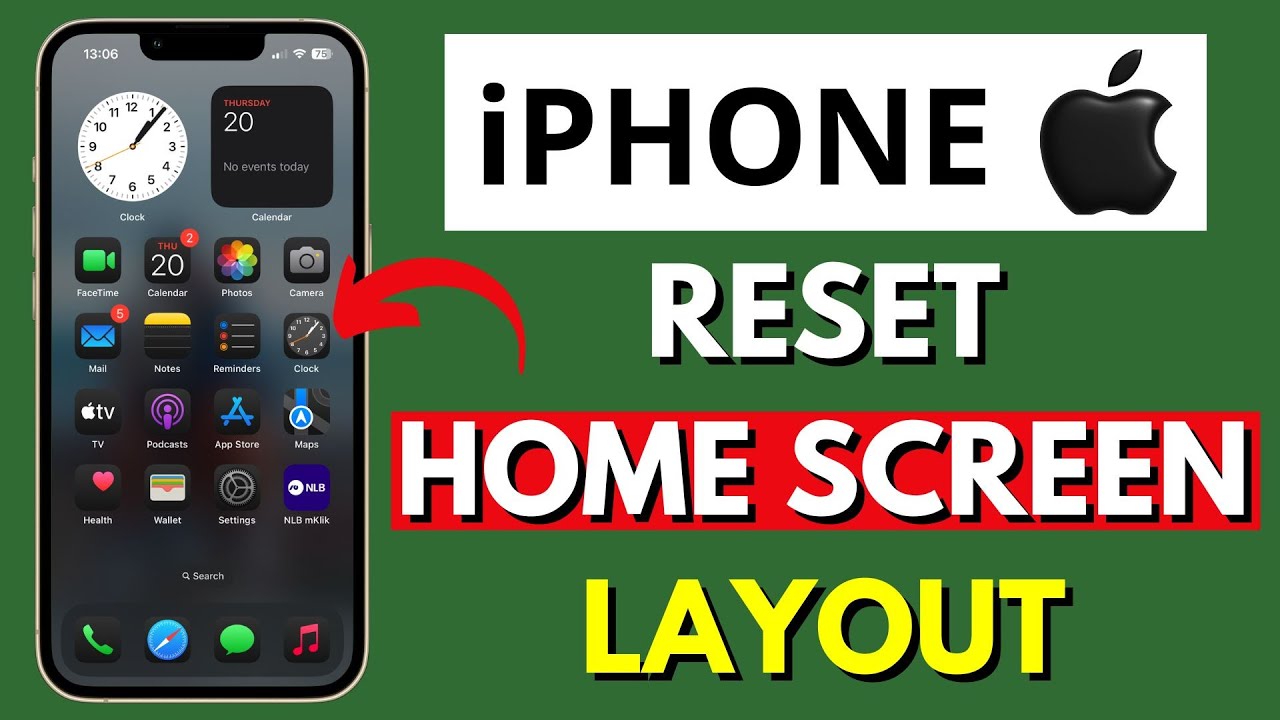 How to Reset the Home Screen Layout on iPhone - YouTube