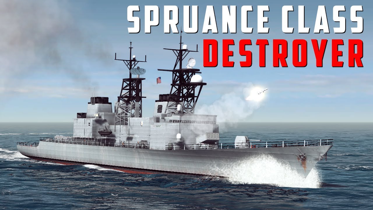 Spruance Class Destroyer Annahilating Russian Task Force || Cold Waters ...