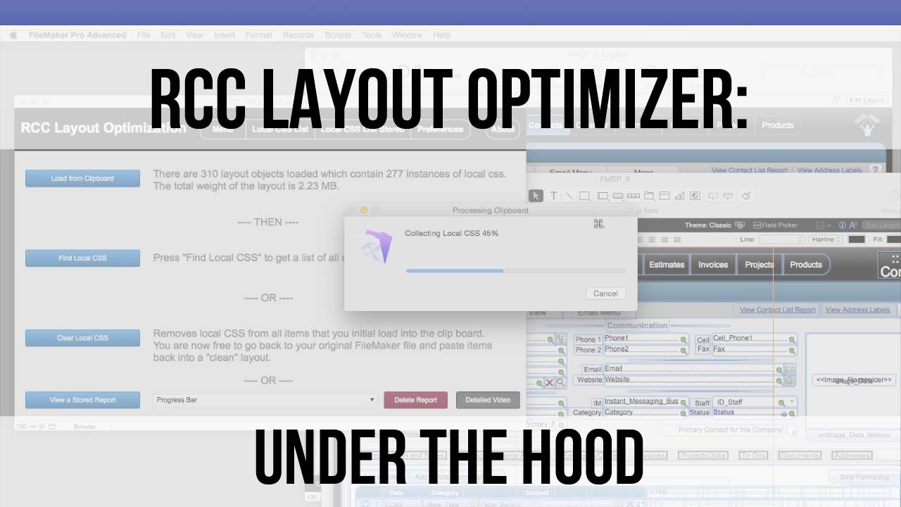 RCC Layout Optimizer - Under the Hood | FileMaker 14 Video Training ... RCC Layout Optimizer - Under the Hood | FileMaker 14 Video Training ...