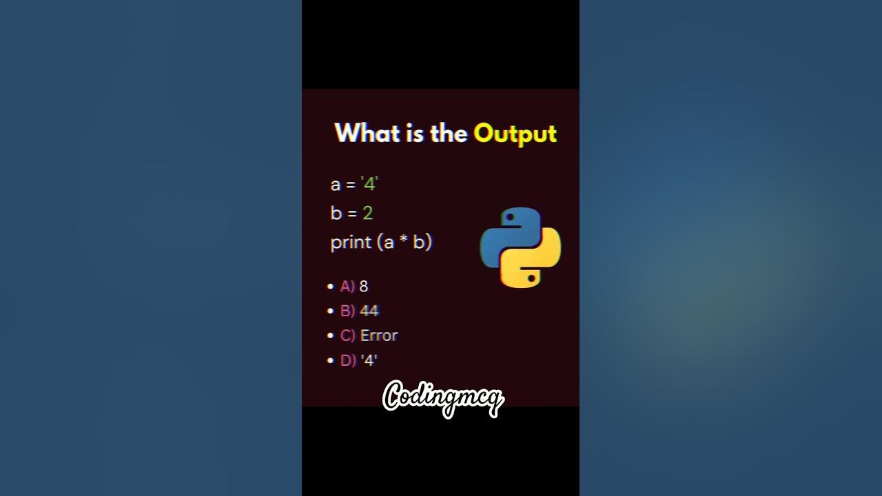 Python Program 03 Python Pythonmcq Pythonprogramming Mcq Youtube