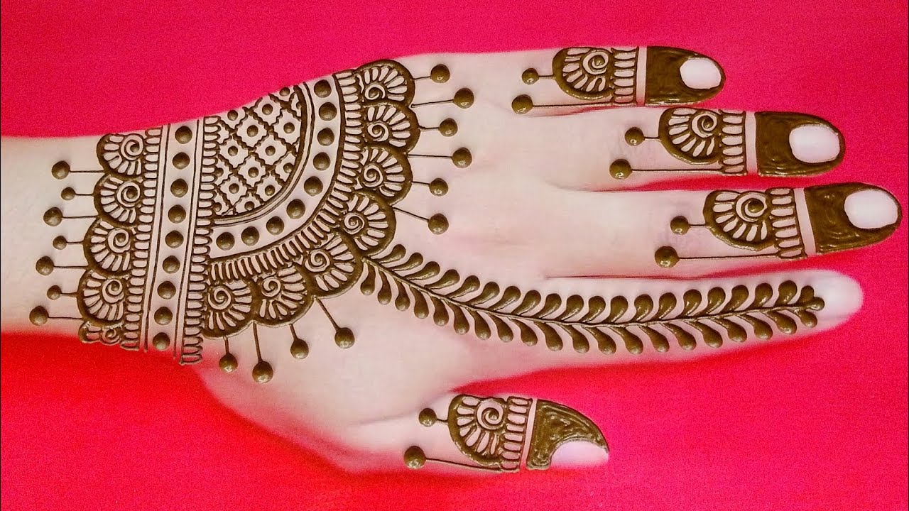 Stylish simple mehndi design for Backhand| Easy mehndi designs| Mehandi ...