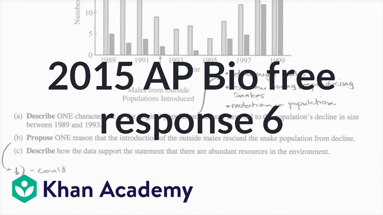 2015 AP Biology free response 6 - YouTube
