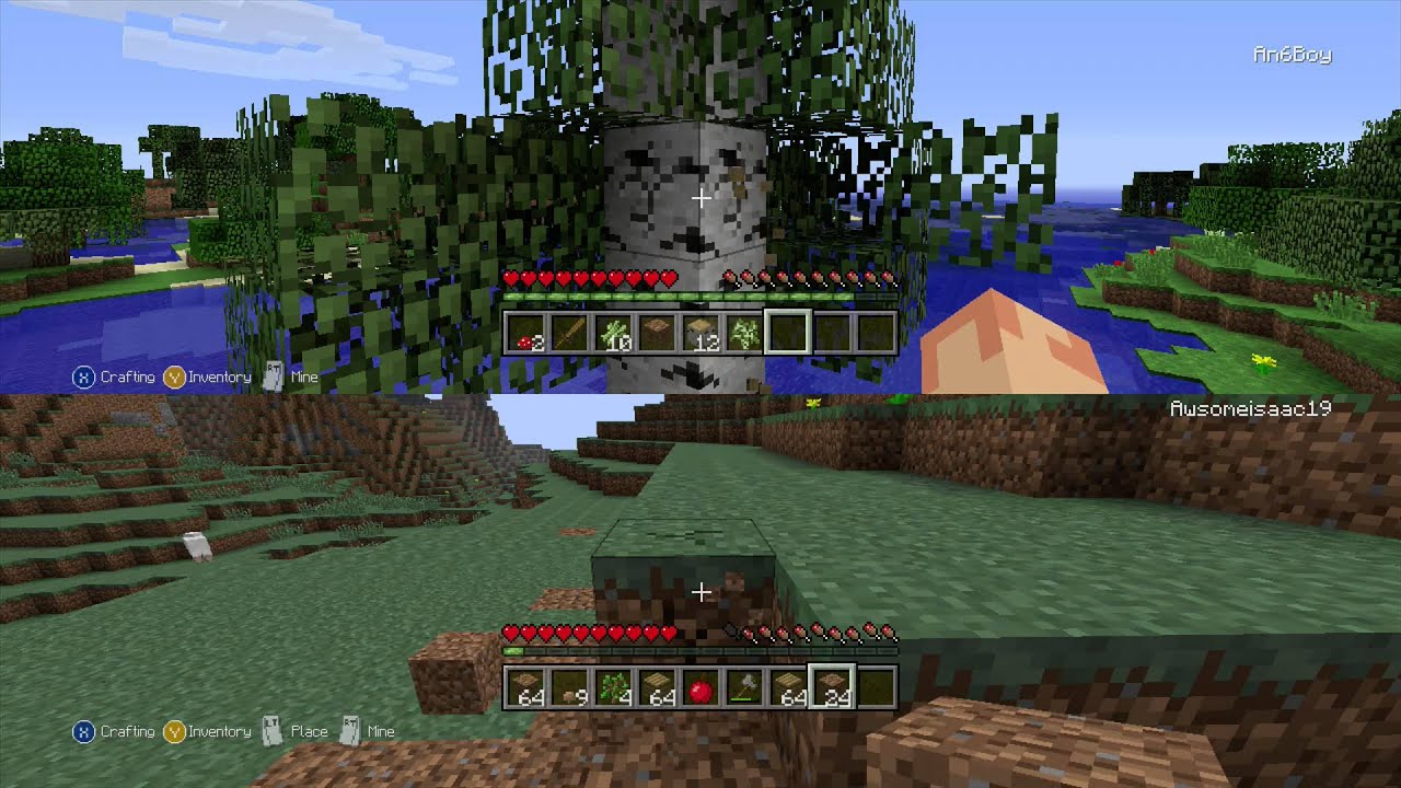Minecraft- Xbox Split-Screen Let's Play Survival 2 - YouTube