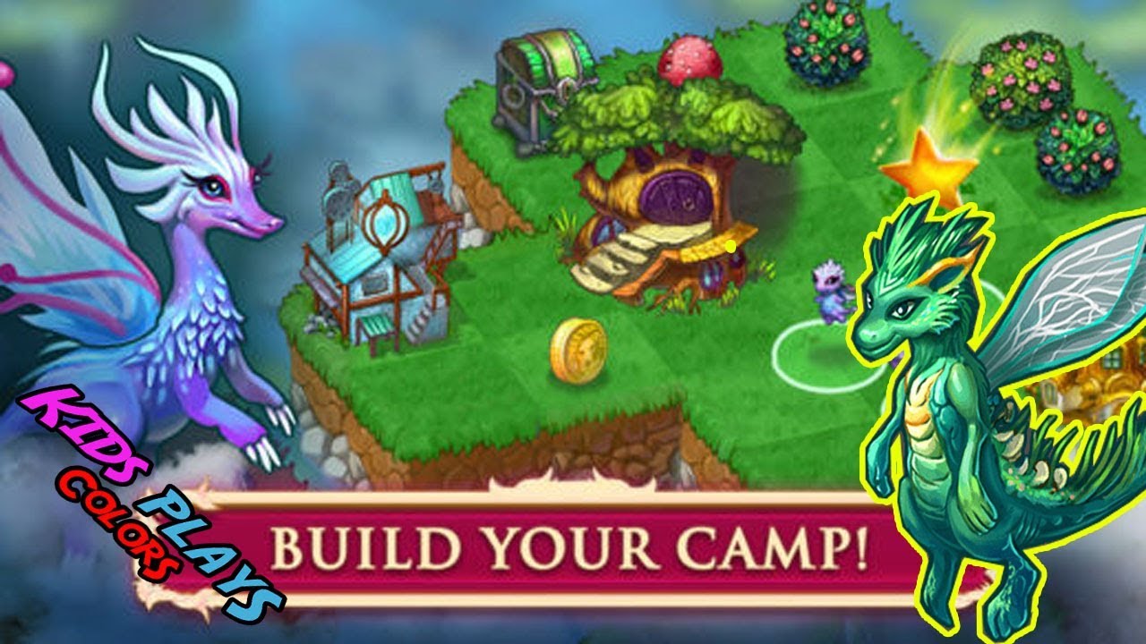 Kids Playing Game Dragons - Baby Play And Learn Colors Merge Dragons ...