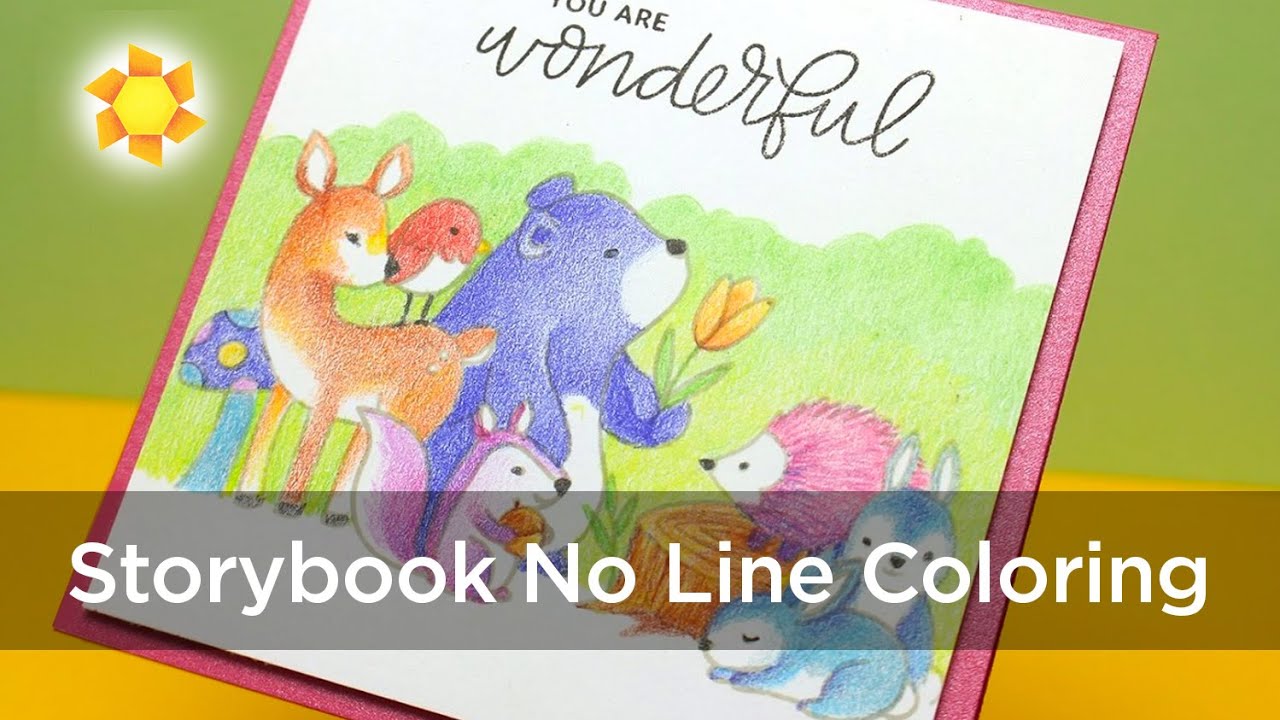 Storybook No Line Colored Pencil: Woodland Critters - YouTube