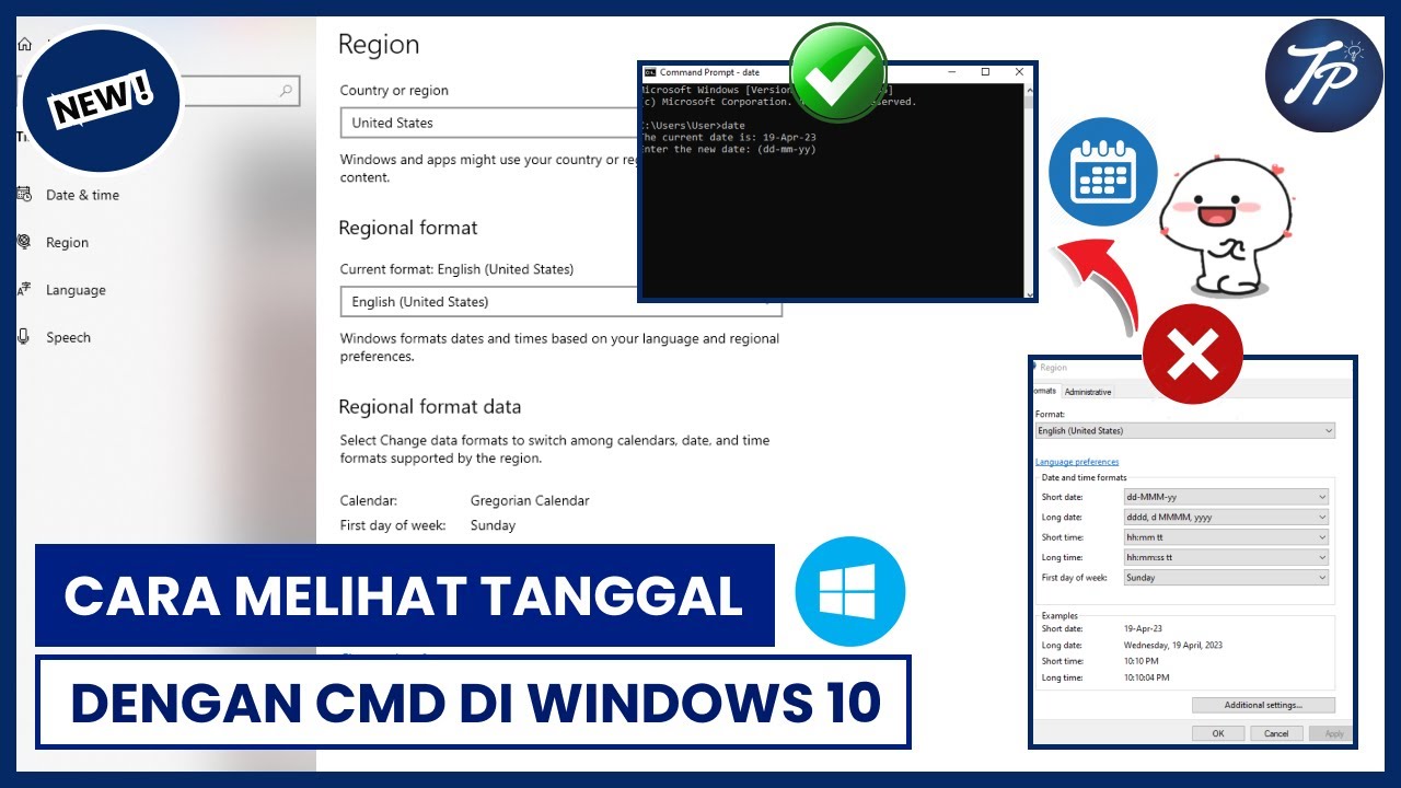 Cara Melihat Tanggal Dengan CMD Di Windows 10 | Menampilkan Tanggal Dengan CMD - YouTube