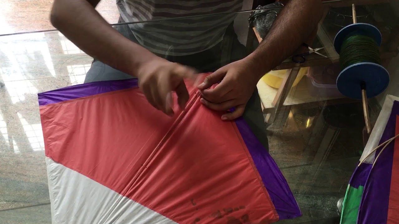 🇮🇳 Indian style of kite 🪁 tieing - YouTube