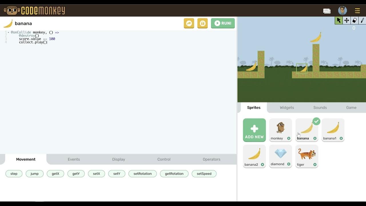 My first game created in CodeMonkey - YouTube