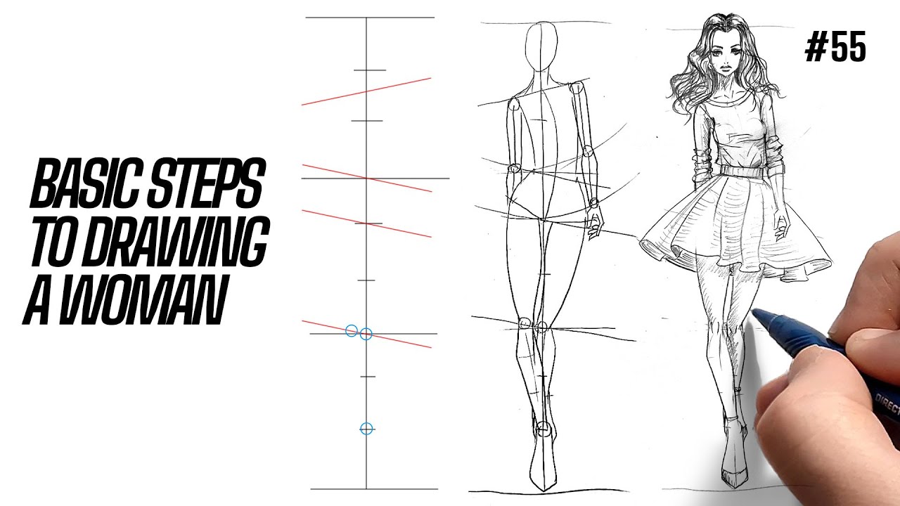 Basic Steps to Drawing a Woman: A Beginner’s Guide to Fashion ...