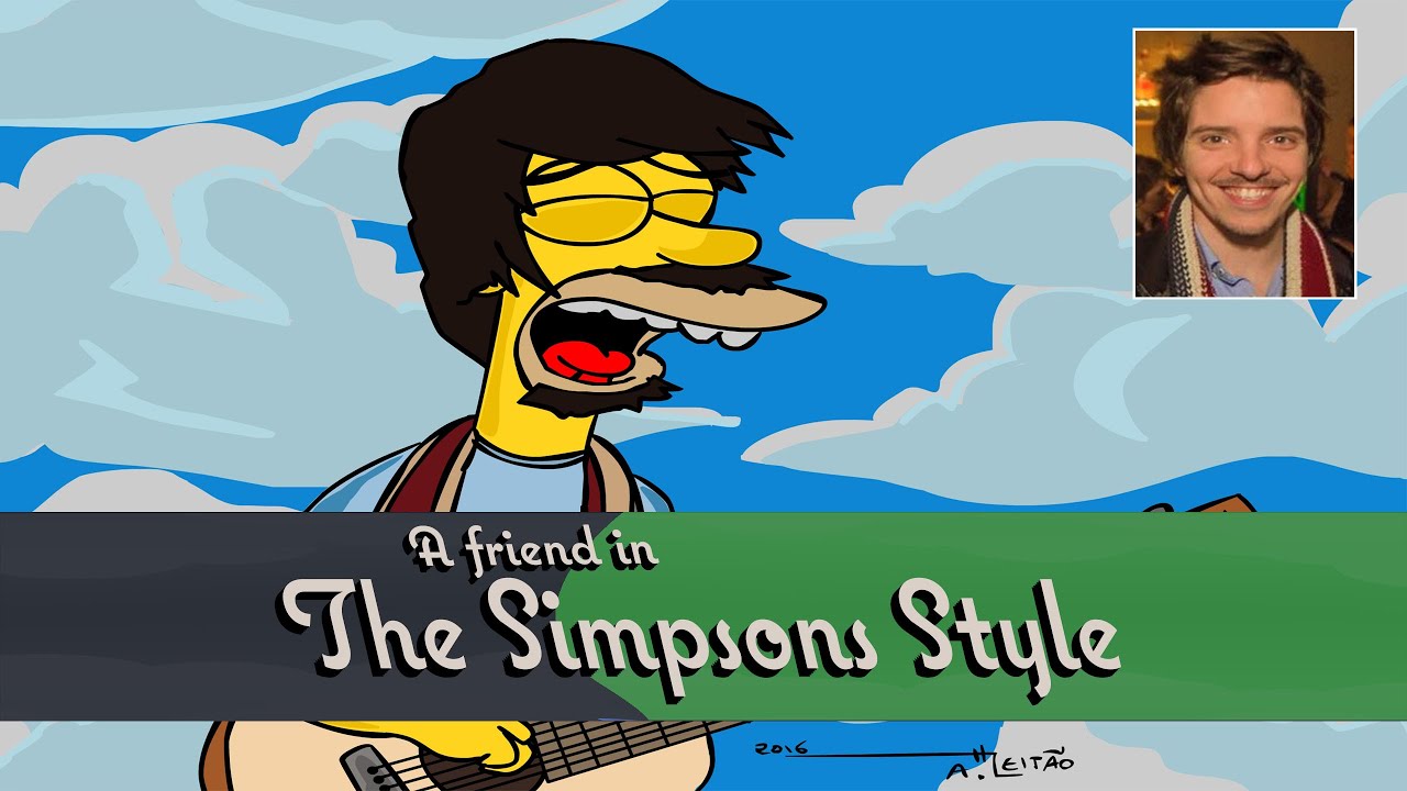 A Friend in The Simpsons Style - YouTube