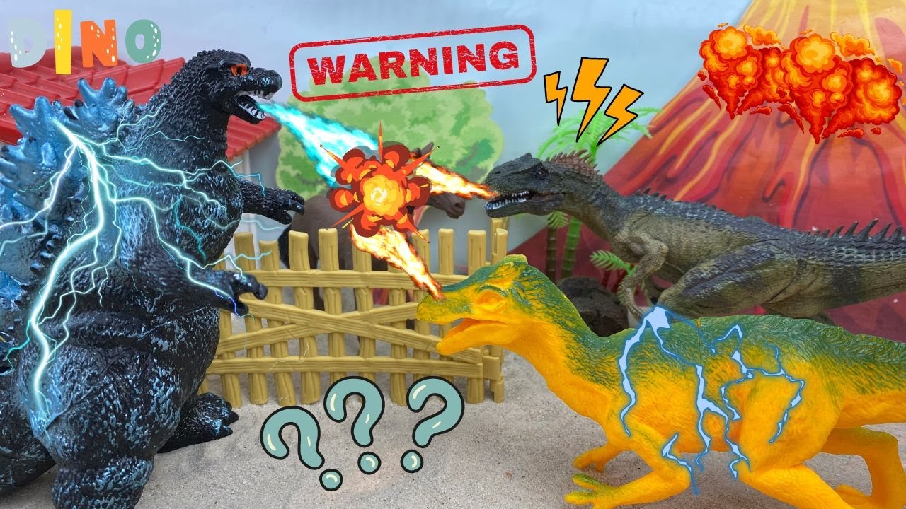 Godzilla vs dinosaur rescue battle Lesson help friends | Learn about ...