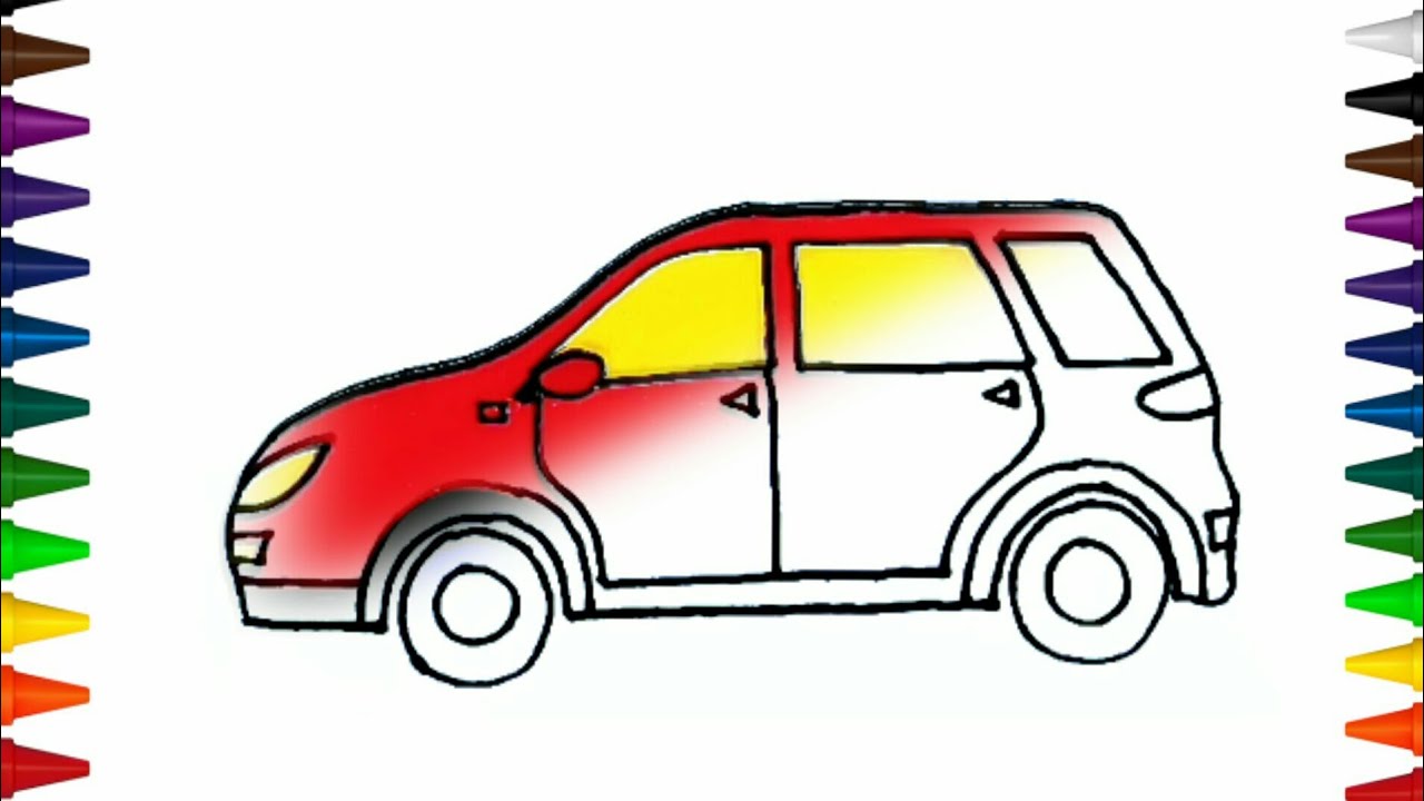 Cara menggambar mobil dengan mudah|menggambar mobil|belajar menggambar ...