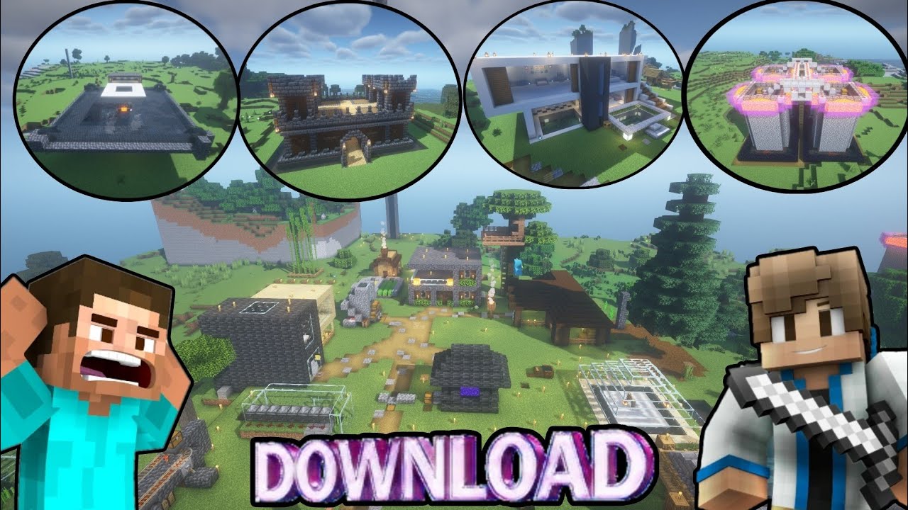 1.20 Minecraft Pocket And Java Edition Survival World Download And Tour ...