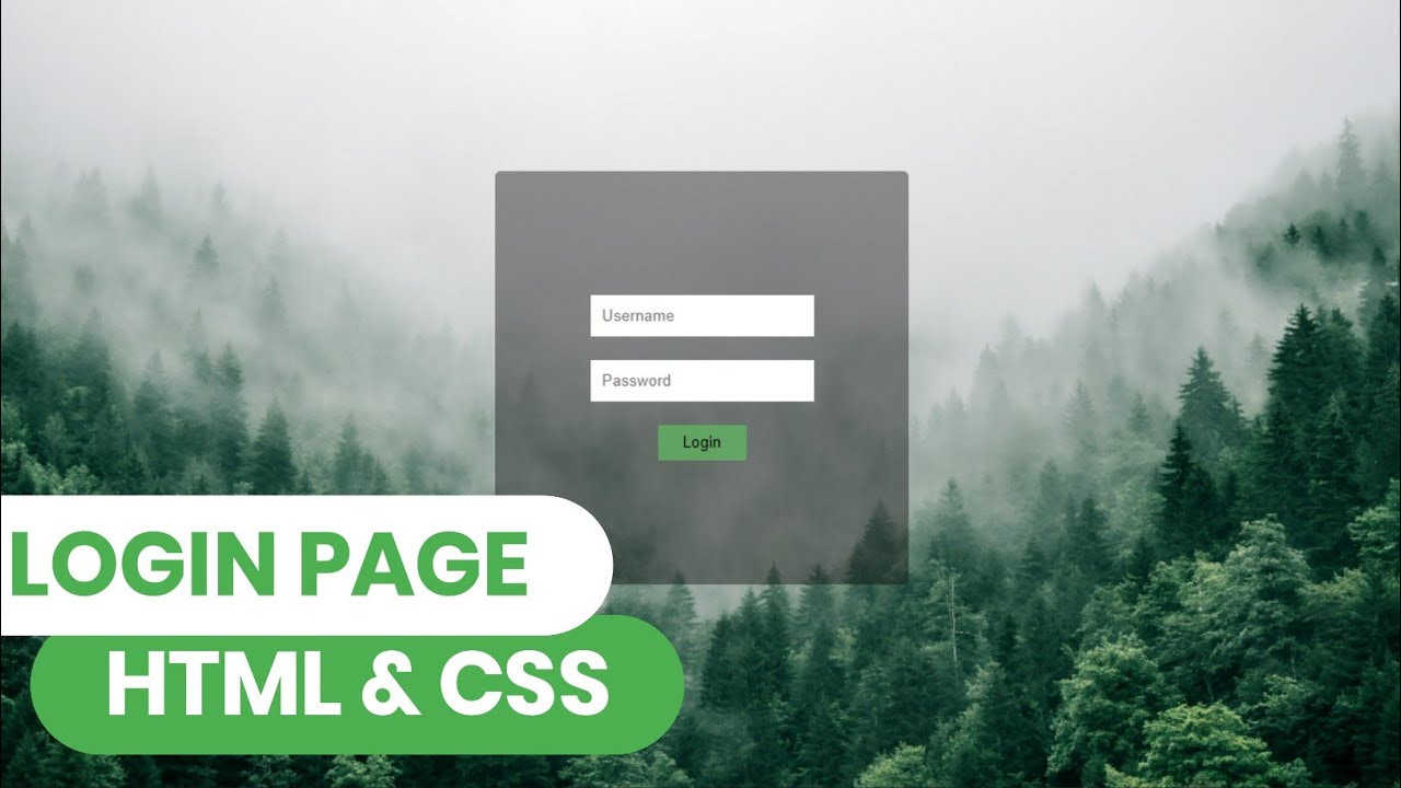Speed Coding - Membuat login page transparan dengan HTML dan CSS - YouTube