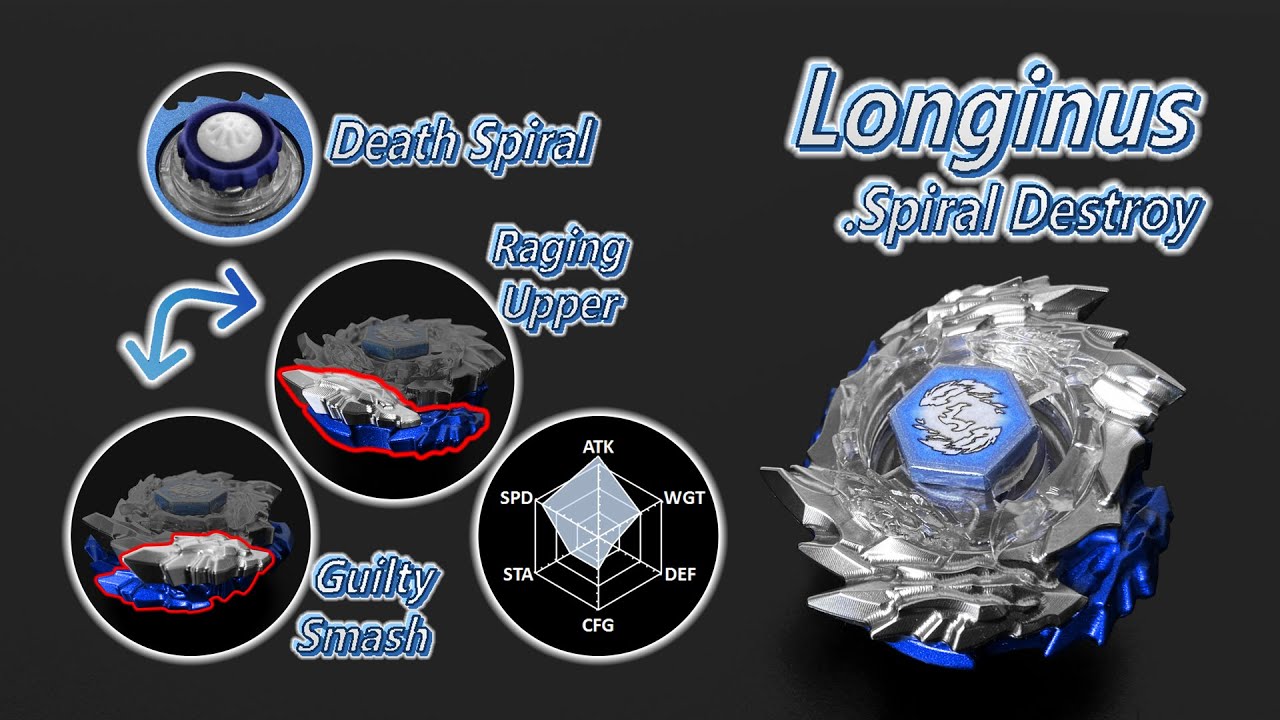 Metal Dragon Crash - Longinus (Metal Ver.) - Customized Beyblade - YouTube