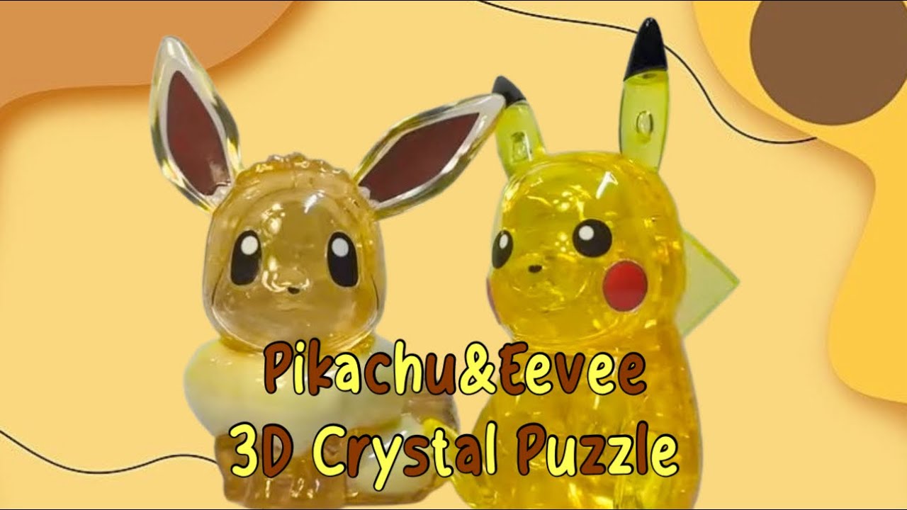 Pikachu & Eevee - Beverly Pokémon 3D Crystal Puzzle Timelapse Build ...