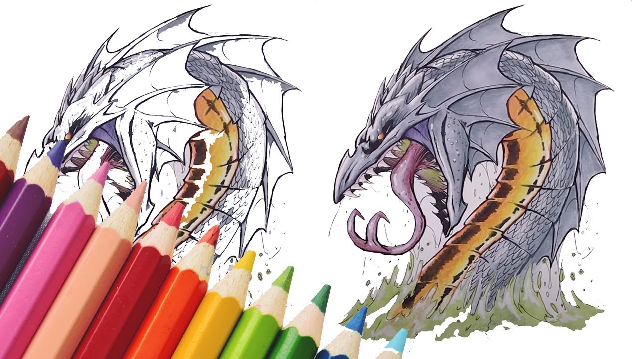 How To Draw A Sea Serpent: The Full Step-By-Step Guide Revealed! - YouTube