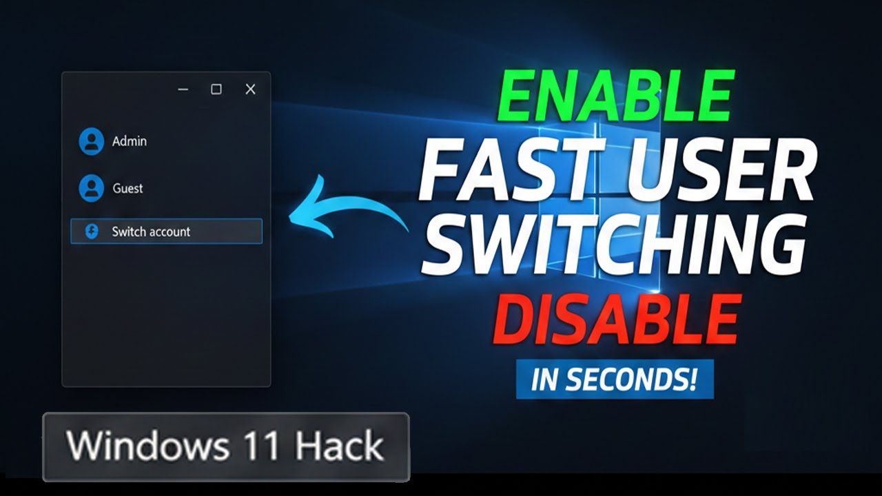 How to Enable or Disable Fast User Switching on Windows 11 [Tutorial ...