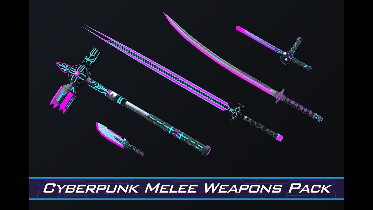 Cyberpunk Melee Weapons Pack - YouTube