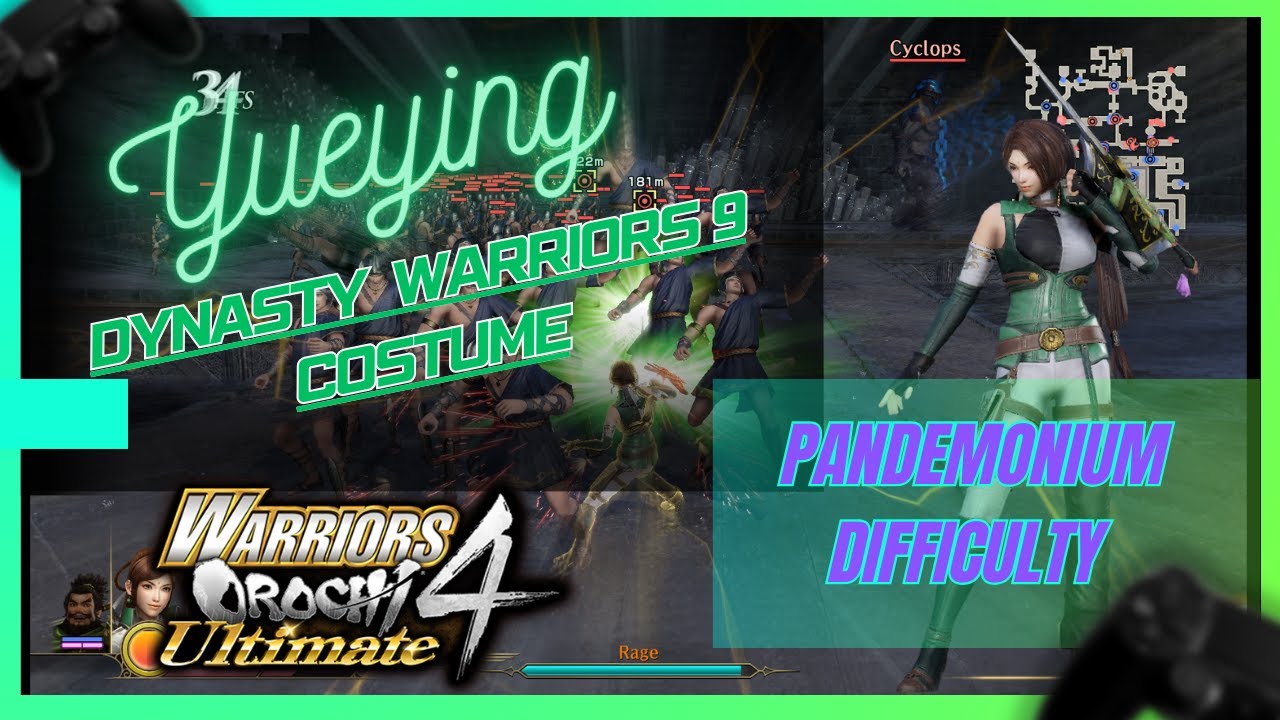 WARRIORS OROCHI 4 Ultimate: Yue Ying 💚 (DW9 Costume) Pandemonium ...