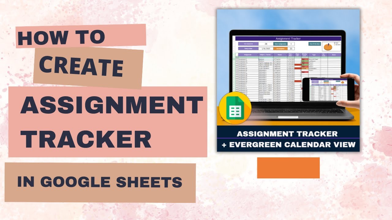 How to Make an Assignment Tracker on Google Sheets | Student Planner ...