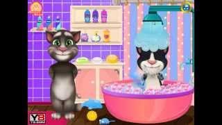 Game Cha con Mèo Tom Y8.com BABY TOM AND DADDY BATH TIME GAME - YouTube