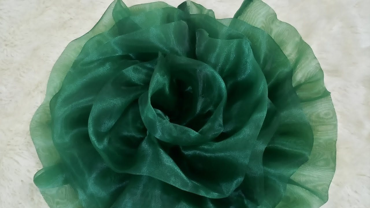 EASIEST WAY TO MAKE ORGANZA RUFFLES - YouTube
