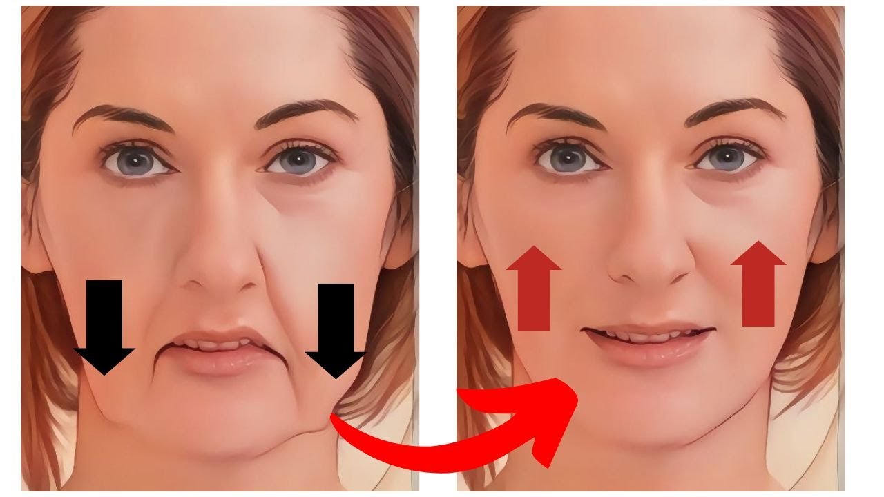 🛑 FACIAL EXERCISES FOR SAGGING SKIN, DEFINED JAWLINE | FACE EXERCISES ...
