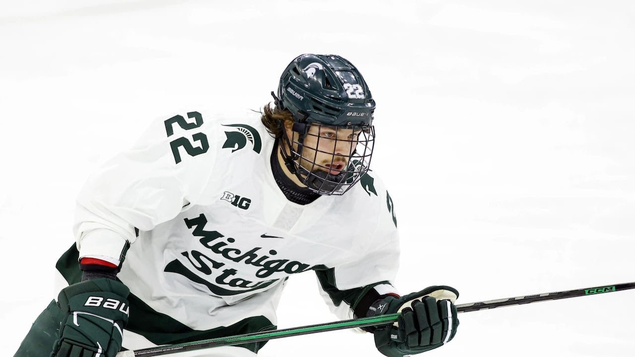 MSU hockey's Isaac Howard named a top-3 finalist for Hobey Baker Award ...