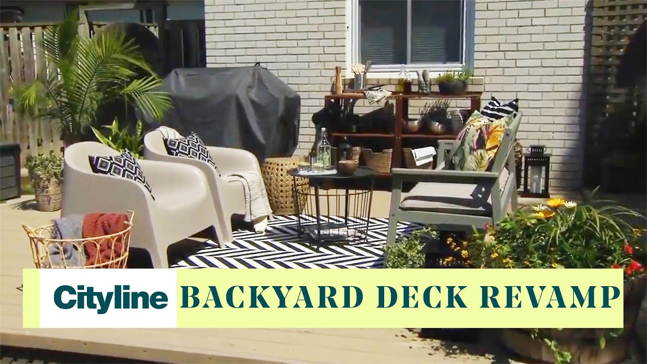 A stunning backyard deck revamp complete with staining - YouTube
