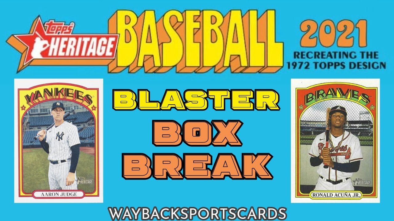 2021 MLB Topps Heritage Blaster Box Pack Break - YouTube