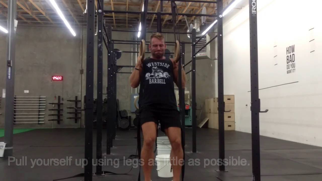 Assisted ring pullups - YouTube