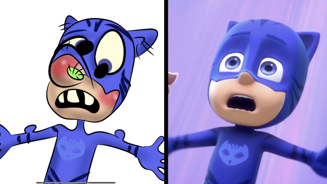 Pj masks drawing meme - gekko & catboy funny moments - Disney cartoon ...