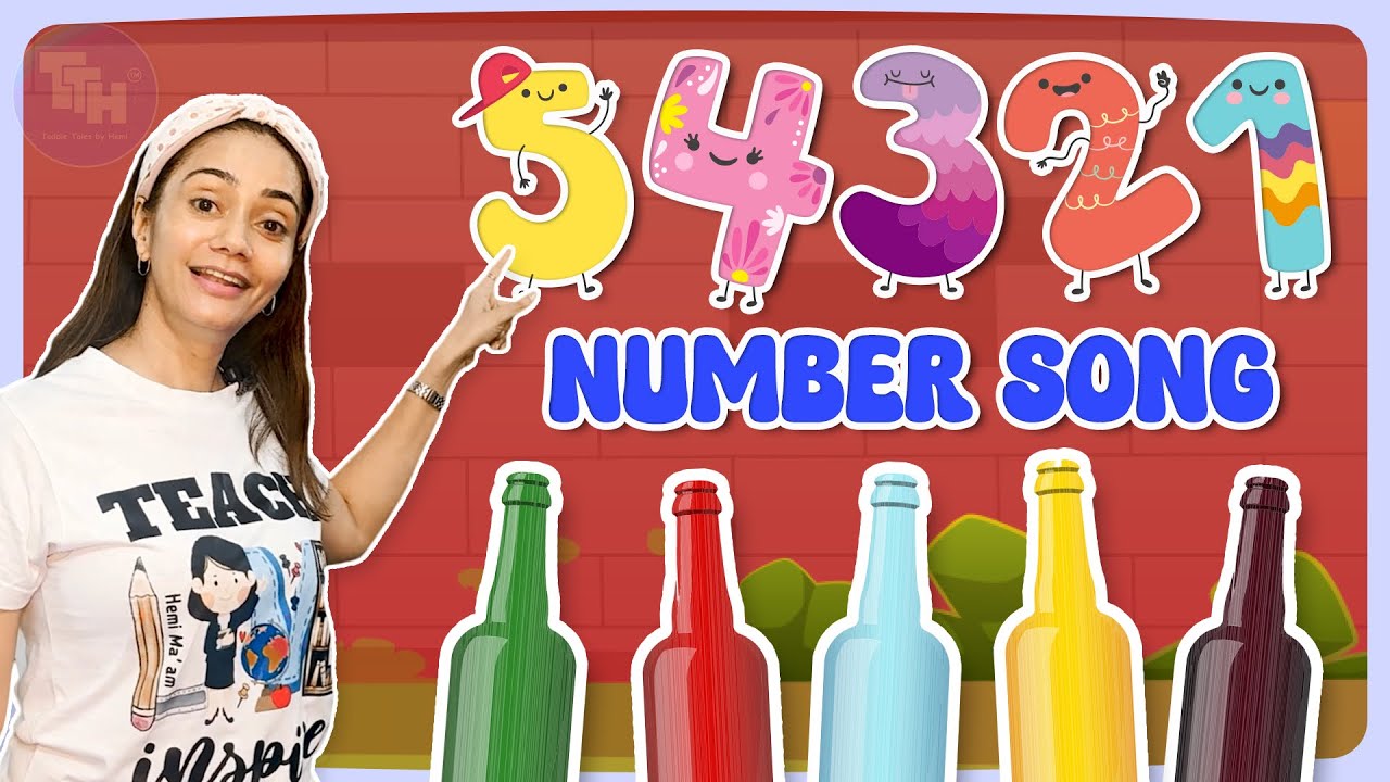 Counting Backwards Song | Learn Numbers 5 to 1 | Fun Nursery Rhyme for ...