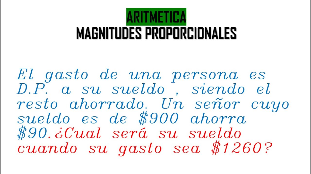 MAGNITUD PROPORCIONAL :DIRECTAMENTE PROPORCIONAL(D.P.) - YouTube