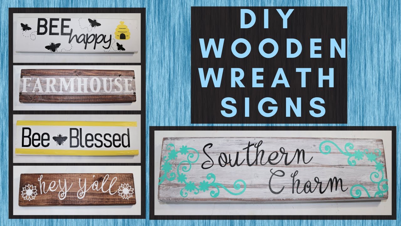 MAKE YOUR OWN WOODEN WREATH SIGNS, CRICUT SIGN TUTORIAL, DIY WREATH ...