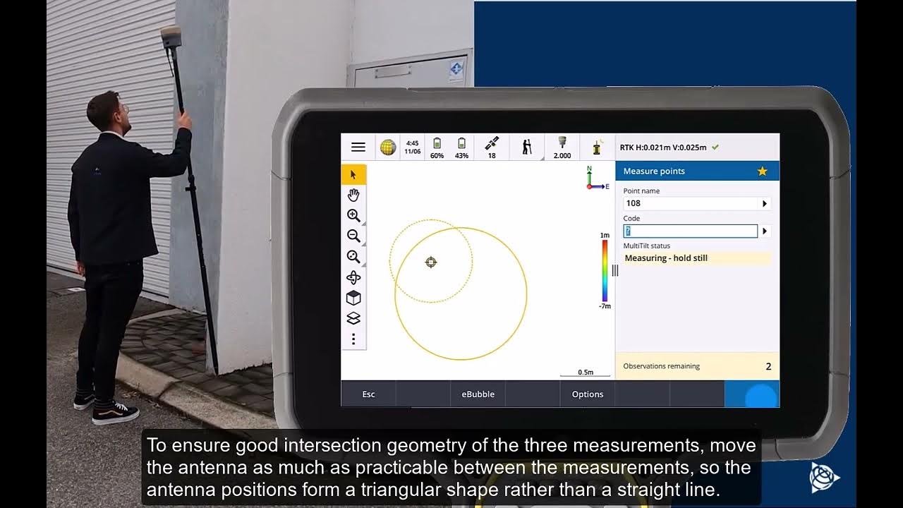 Measuring a Multi-tilt point in Trimble Access - YouTube