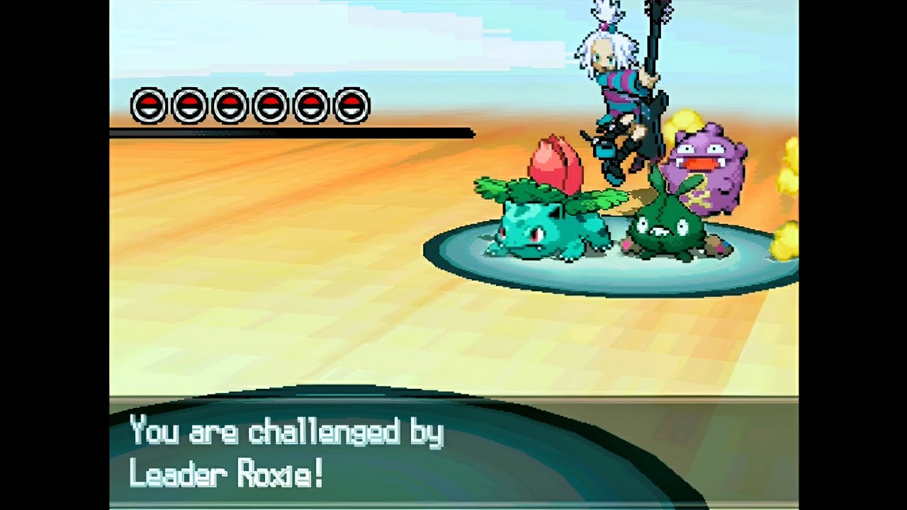 Pokemon Volt White 2 Redux - Gym Leader Roxie (Singles, Challenge Mode ...