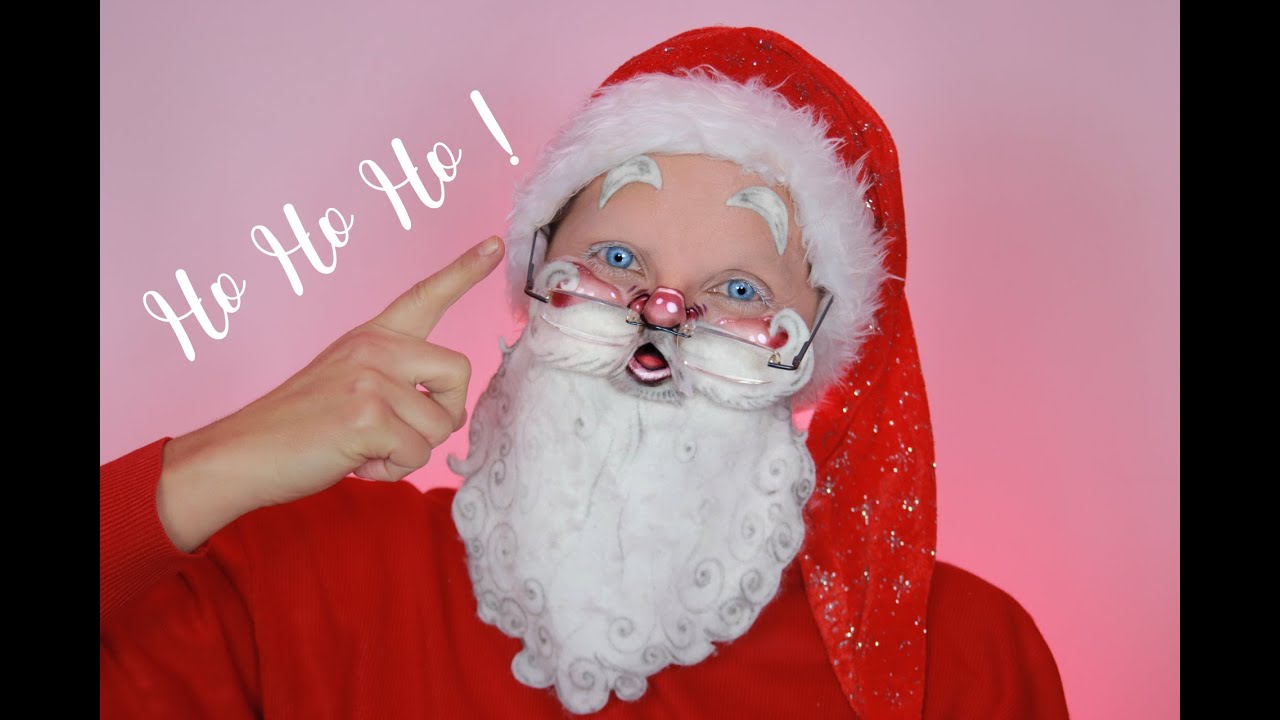 Santa Claus Tiny Face Makeup Challenge - YouTube