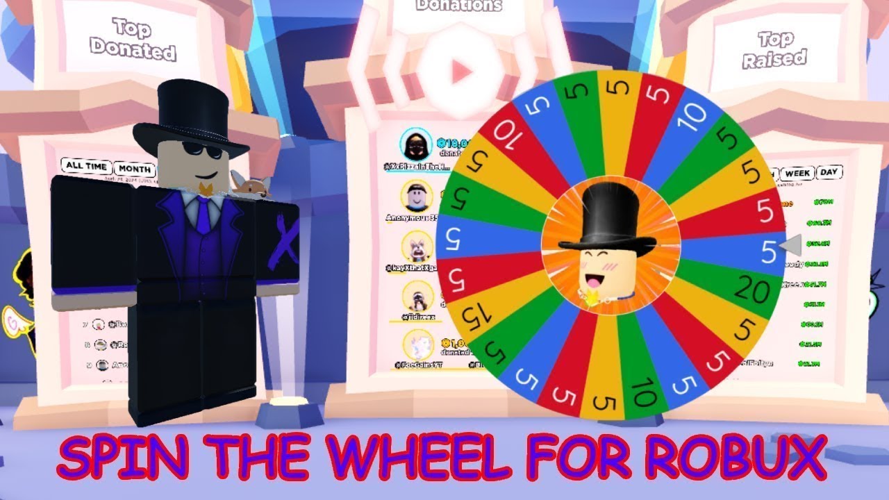 (LIVE🔴 SPIN THE WHEEL FOR 25 ROBUX) DONATING ROBUX TO EVERY VIEWER ...