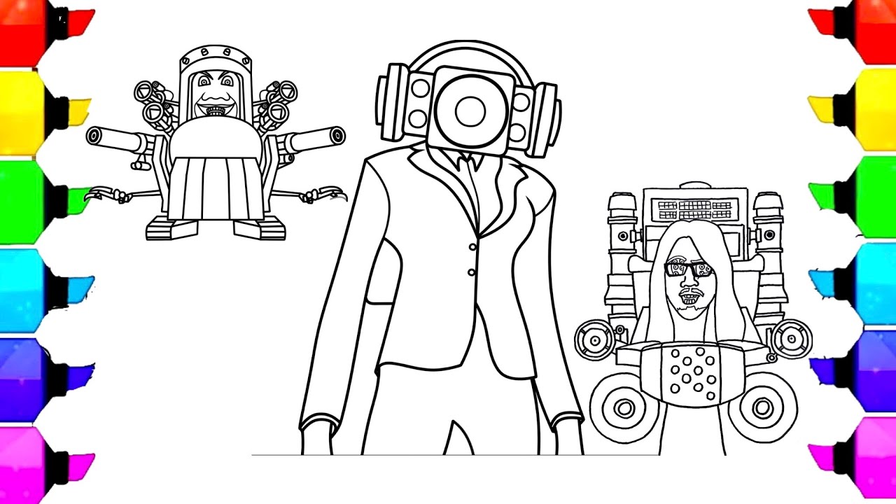Skibidi Toilet CAMERAWOMAN & GEEKY JESUS TOILET Coloring Pages / How to ...