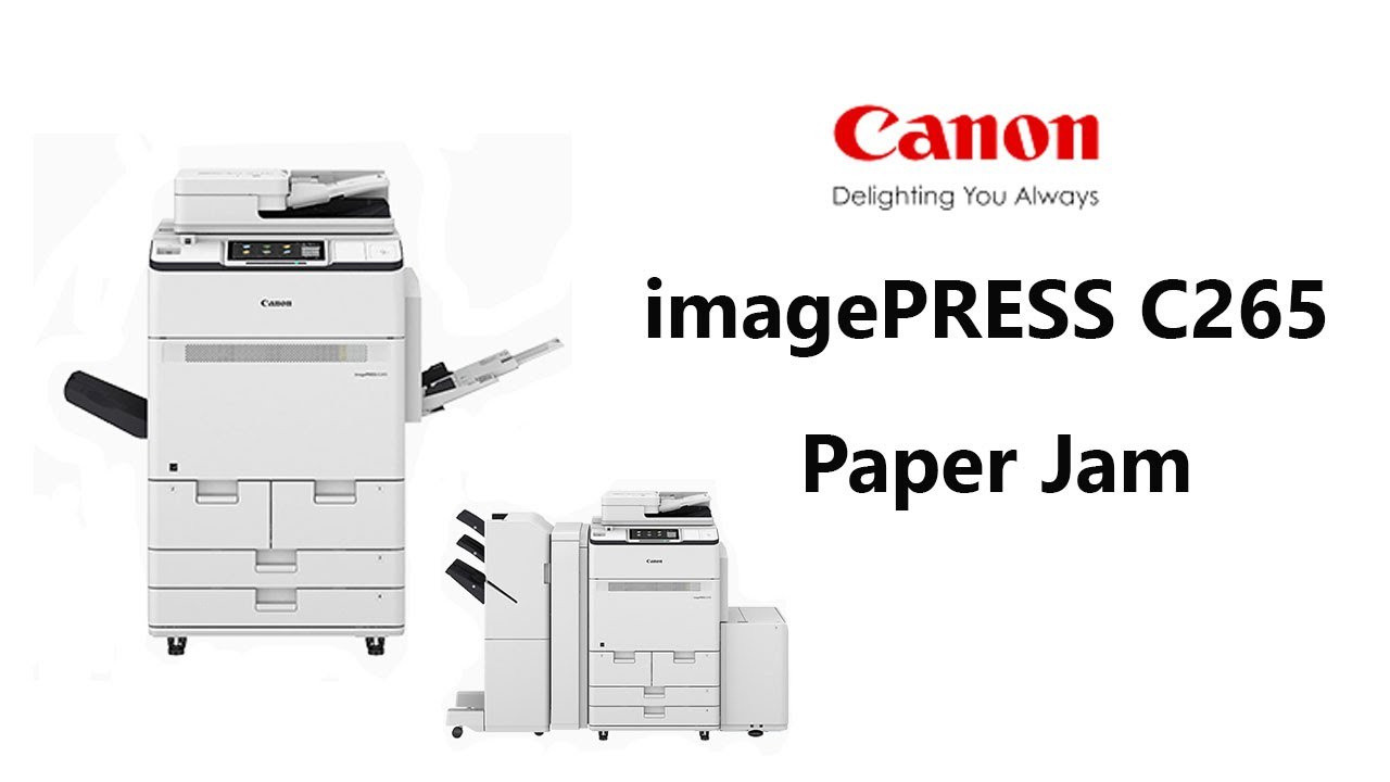 Paper Jam in Canon C265 Printer - YouTube